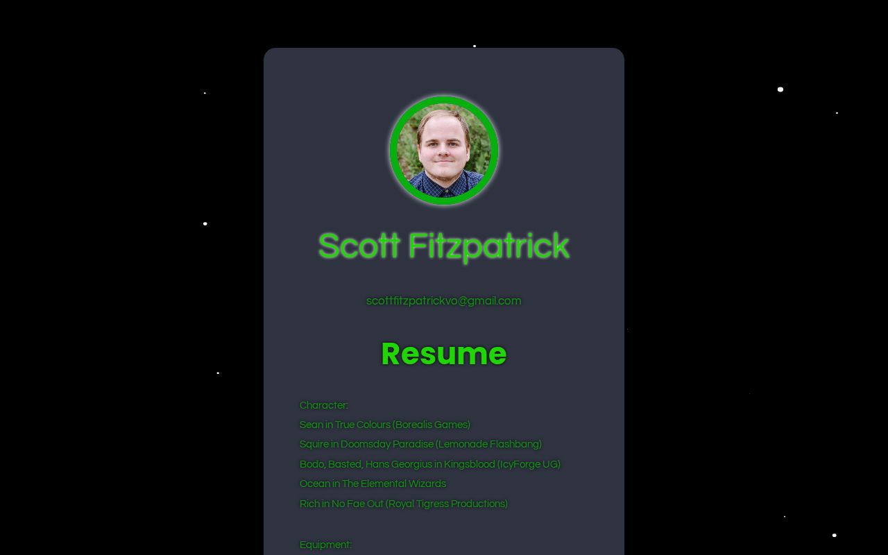 Scott Fitzpatrick - Voice Actor